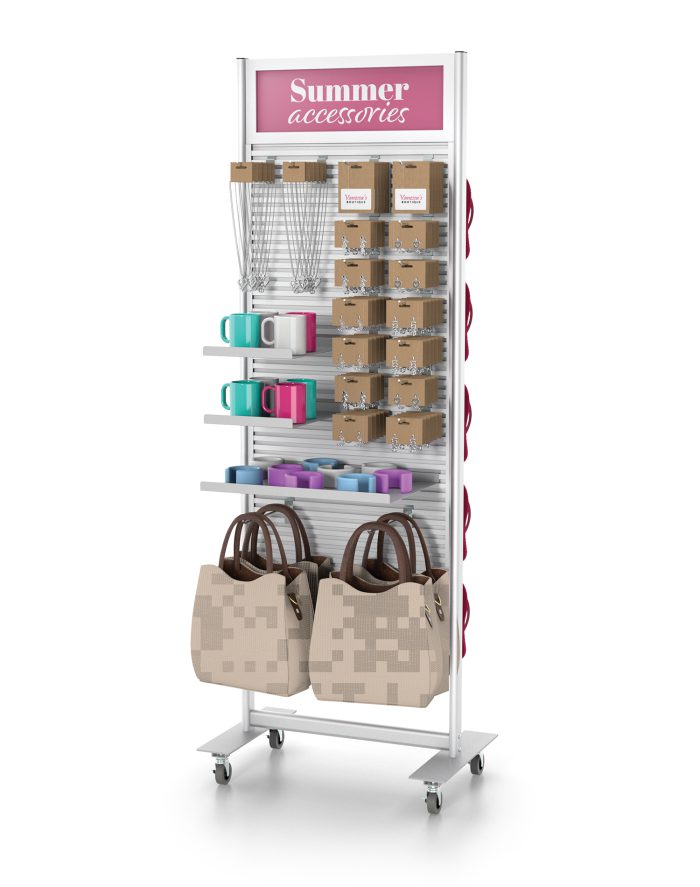 Portable Slatwall Display Stand - Slatwall Stand