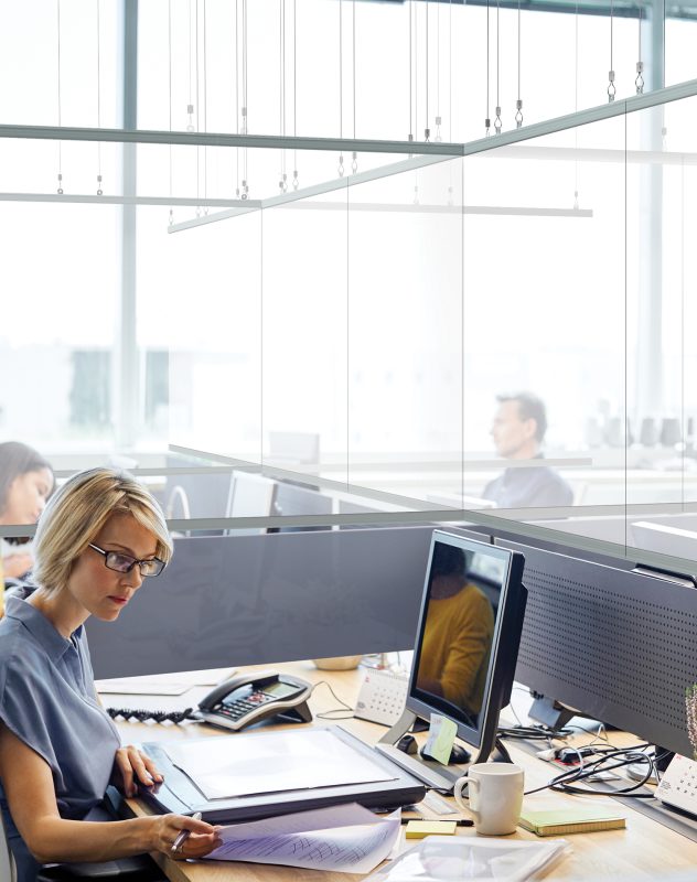 Hanging Shields - Cashier Shield - Hanging Sneeze Guard