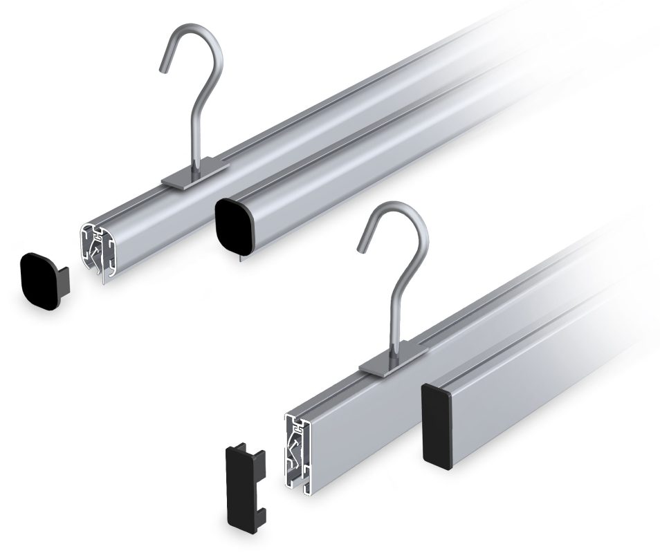 J Hook Trapeze System - Display Stop