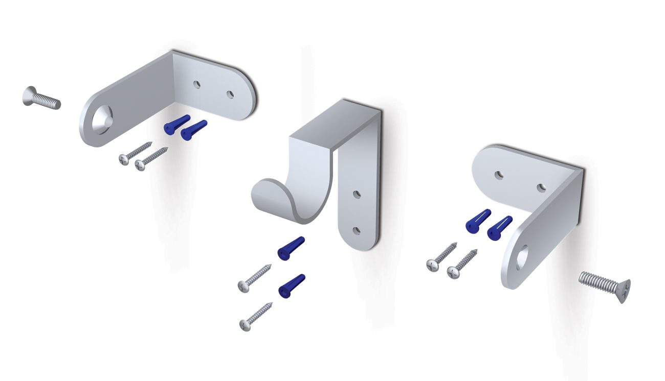 Trapeze Bar Wall Mount Brackets - Display Stop