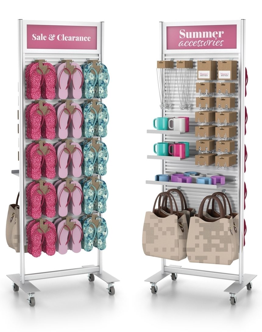 Portable Slatwall Display Stand - Slatwall Stand