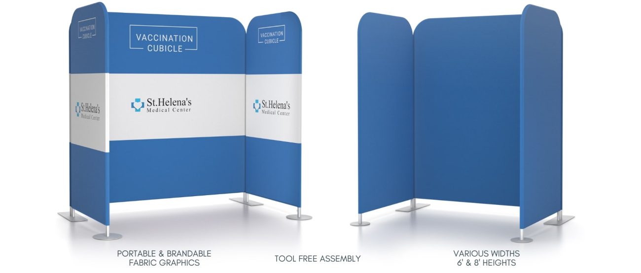 Vaccination Booth- Privacy Screen - Display Stop